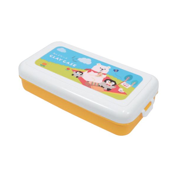 ねんどが固まりにくいねんど収納ケース。1kg用●サイズ／W220×D115×H50mm●材質／ポリプロピレン