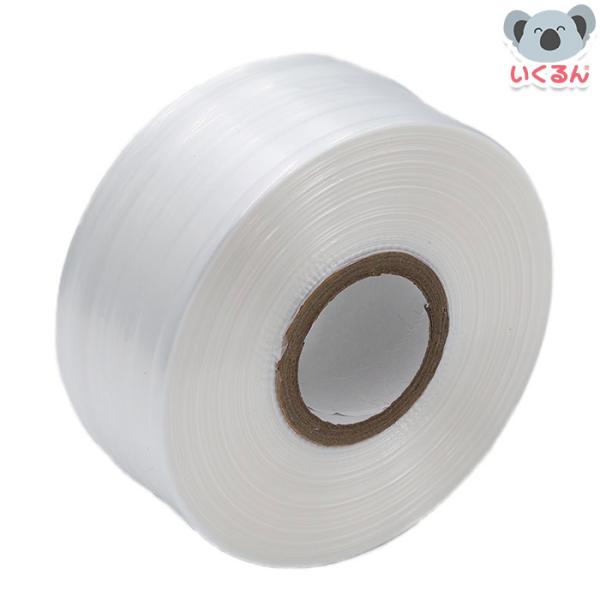 紫外線に強く、屋外での使用に適しています。環境にやさしいテープです。●メーカー名／宮島化学工業●サイズ／幅50mm×長さ500m●厚さ／約0.018mm●材質／ポリエチレン●耐荷重／約30kg※燃やしても有害物質が発生しません。