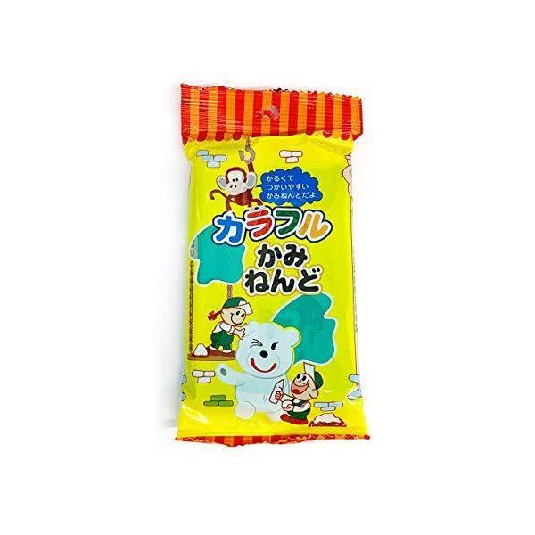 軽くてよく伸びるカラフル紙粘土。●メーカー名／中部電磁器工業●寸法／130×75×20mm●質量／60g●材質／アクリル樹脂中空体、パルプ、合成糊剤、防腐防カビ剤、顔料、水