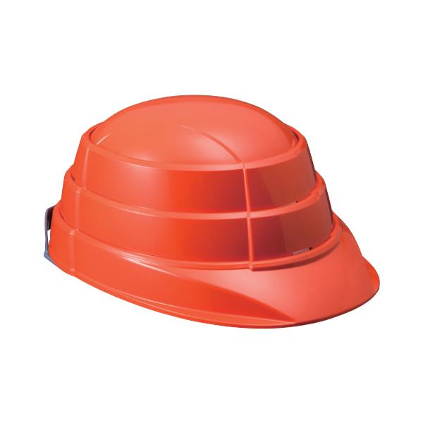 収縮式ヘルメット。折りたたむとA4サイズで薄さ45mmだから場所をとらずに収納できる。●適応頭囲／55〜64cm●サイズ／収納時：約281×210×45mm、組立時：約281×210×132mm●重量／375g