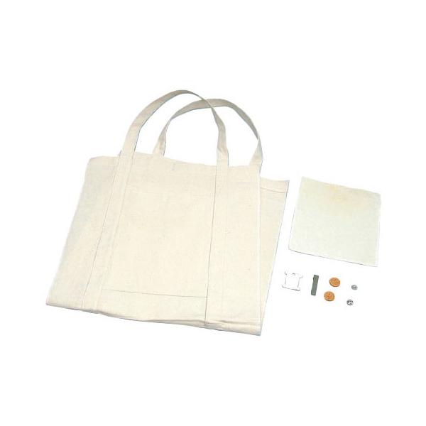 半縫製済なので2 〜 4 時間でマチ付き帆布バッグが完成します。●内容／帆布バッグ本体［2辺ロックミシン加工済］（400×830mm）×1、ポケット［3辺ロックミシン加工済］（225×270mm）×1、四つ穴ボタン（φ20mm）×2、スナッ...