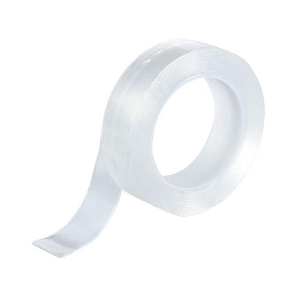 繰り返し使える！自由に貼ってはがせる両面テープ！●サイズ／30mm幅×3m巻●材質／テープ：アクリル、表面フィルム：PET