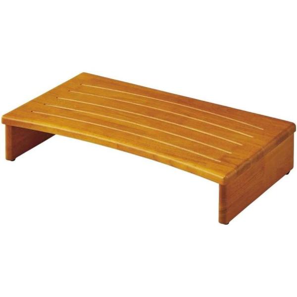 段差の大きな玄関の昇り降りをサポートします。●サイズ／W600×D345×H120mm●重量／3600g●材質／本体：天然木(ラバーウッド、ラッカー塗装)、アジャスター：スチール、ナイロン●総耐荷重：100kg