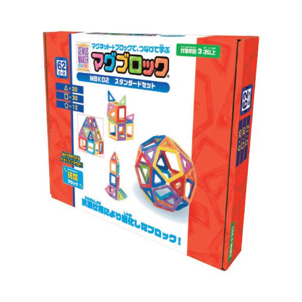 表現力・認識力・想像力・思考力を育むクリエイティブなマグネットブロックが抗菌仕様に。●内容／三角×20、四角×30、五角×12●サイズ／パッケージ：250×207×45mm●重量／約875g●材質／ABS、マグネット、抗菌剤