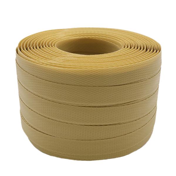 手芸用PPバンドオリジナルエコバッグづくりに！軽くて丈夫、水で丸洗いできます。荷造り用としても使えます。●サイズ／幅15mm×長さ100m