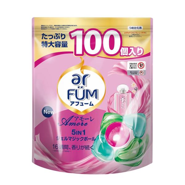 品名／洗濯用合成洗剤<br>用途／綿、麻、合成繊維<br>液性／中性<br>使用／ドラム型洗濯機 / 縦型洗濯機：30L?70L/1粒 / 70L以上/2粒、手洗い/1粒<br>香り／アモーレ...