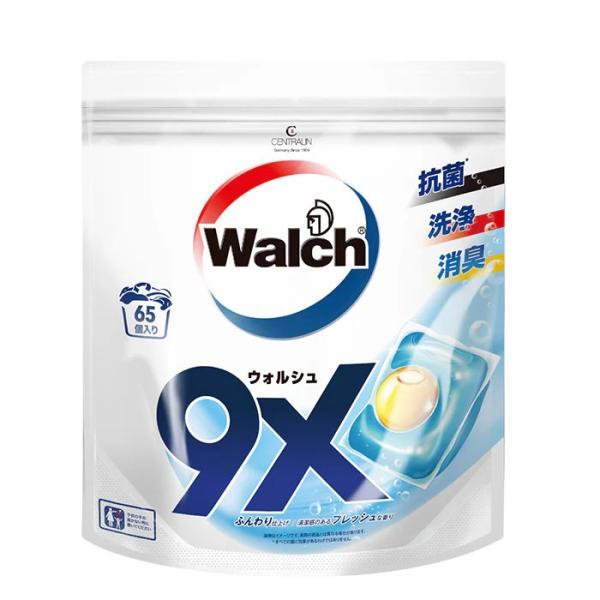 ブランド名：walch(ウォルシュ)<br>名称：ウォルシュ9X　抗菌ボール型洗濯洗剤<br>品名：洗濯用合成洗剤(ボール型洗剤)<br>用途：綿、麻、合成繊維<br>液性：弱アルカリ性&lt...