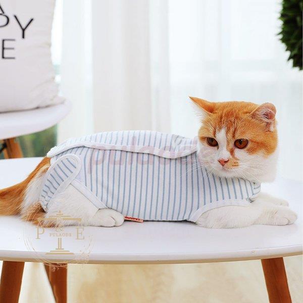 商品:術後服 猫用素材:ポリエステル生産国:中国サイズ：S/M/L/XL※平置き採寸となりますので、2-3cmの誤差についてはご容赦下さい。手術後の傷をよく舐める子、アレルギーや湿疹などから守る術後服です。離乳、避妊手術や皮膚病の治療に適?...