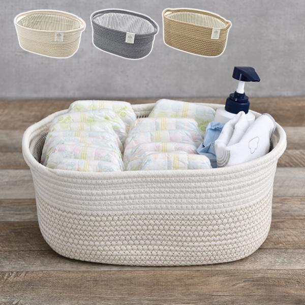 企画:日本、生産国：中国サイズ:幅41cmｘ奥行き26cmｘ高さ17cm材質:本体・内側：綿70%、ポリエステル30%備考:★床や家具を傷つけにくい布製バスケット。おむつストッカーに最適です。たっぷり収納できるLサイズ。・肌触りが柔らかなコ...