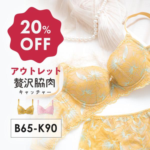 アウトレット商品のため、再入荷はございません。■カラーマスタードピンク■サイズB65/B70/B75/B80C65/C70/C75/C80D65/D70/D75/D80E65/E70/E75/E80/E85/E90F65/F70/F75/F...