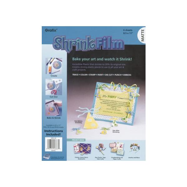 シュリンクフィルムはカバンや携帯ストラップ、ブックマーク、マグネット、ピクチャーフレームの飾りにぴったり。油性ペンや、アクリルペイント、ヒートセットインクなどで描いたりラバースタンプを押してから着色して、オープンやトースターでシュリンクフィ...