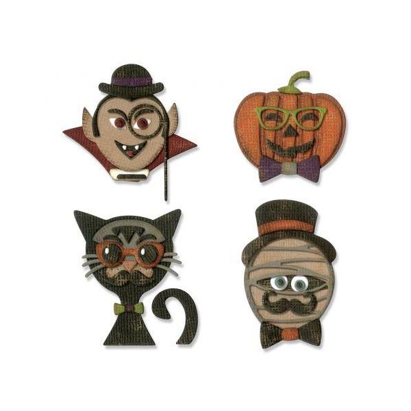 Sizzix Thinlits Die Set 10PK - Hip Haunts by Tim Holtz3.81x4.76 - 1.90x6.35 cm