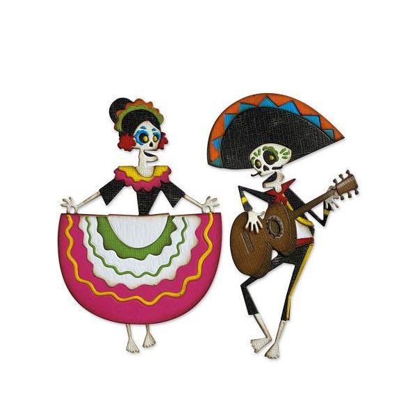 Sizzix Thinlits Die Set 21PK - Day of the Dead  Colorize by Tim Holtz7.62x10.80 - 3.18x3.18 cm