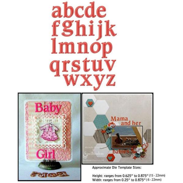 Shapeabilities : Font One - Lowercaseこちらはダイ(カット・エンボス・ステンシル)システムのダイスです。これらのダイスを「スペルバインダーズ:ウィザード エンボッシング アンド ダイカット システム」「カ...