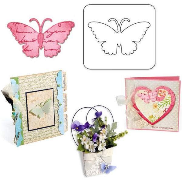 Sizzix :Sizzlits Die - Butterfly #12 ( 1 pcs )57 x 35mm ( cut size )