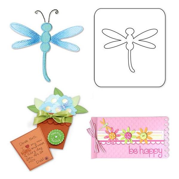 Sizzix :Sizzlits Die -  Dragonfly #3 ( 1 pcs )47 x 47mm ( cut size )