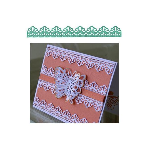 CottageCutz Elites Die  : Fancy Floral Lace Border155 x 20mm