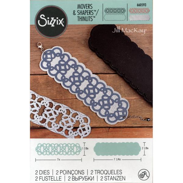 磁気プラットフォームに貼付けることで位置調整が容易になり、とても便利にお使い頂けます。ブレスレットと書かれているのはベースとなるブレスレット部分を抜くためのダイ。絵柄だけのダイは、ベースを抜くダイは入っていません。660593 w/Thin...