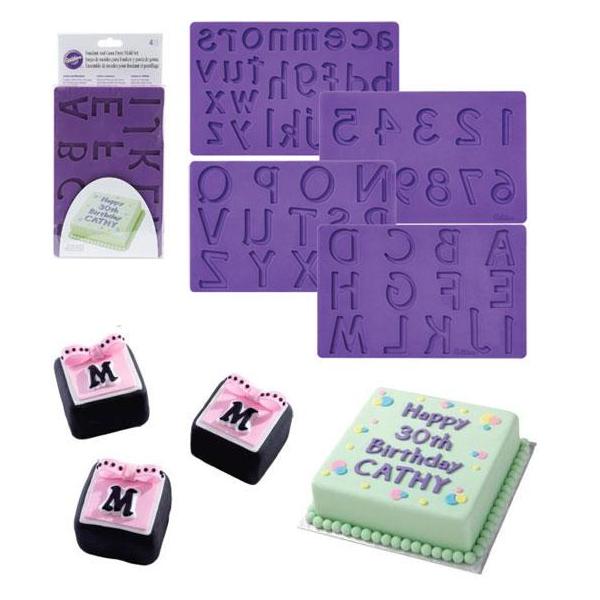 Fondant and Gum Paste Molds: Letters&amp;Numbers200x130mm