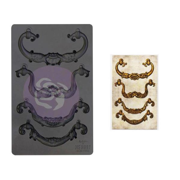 Re-Design - Marseille Hardware20.32 x 12.7 cm空気乾燥クレー、ポリマー粘土、土粘土、ホットグルーなどで使用できるシリコンモールドです。繊細なデザインのものも多く、木製のオブジェクト、ホームデコレー...