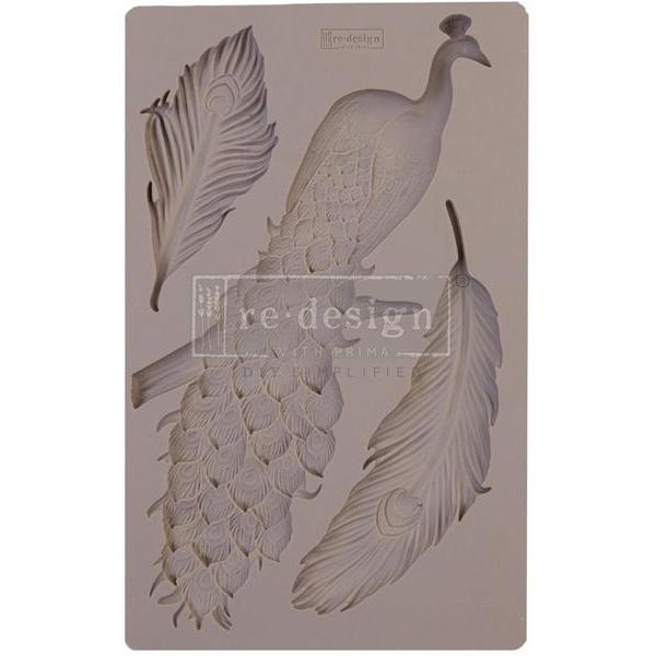 Re-Design - Regal Peacock20.32 x 12.7 cm空気乾燥クレー、ポリマー粘土、土粘土、ホットグルーなどで使用できるシリコンモールドです。繊細なデザインのものも多く、木製のオブジェクト、ホームデコレーションピー...