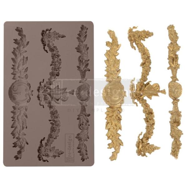 ReDesign - Glorious Garland20.32 x 12.7 cm空気乾燥クレー、ポリマー粘土、土粘土、ホットグルーなどで使用できるシリコンモールドです。繊細なデザインのものも多く、木製のオブジェクト、ホームデコレーション...