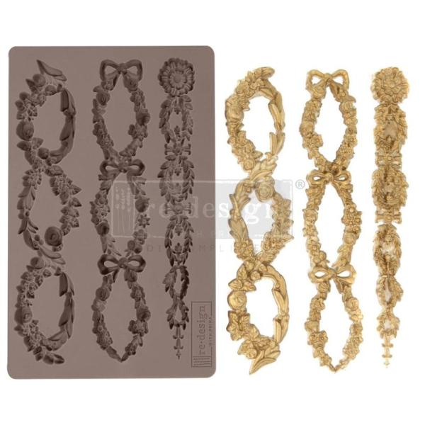 ReDesign - Floral Chain20.32 x 12.7 cm空気乾燥クレー、ポリマー粘土、土粘土、ホットグルーなどで使用できるシリコンモールドです。繊細なデザインのものも多く、木製のオブジェクト、ホームデコレーションピース、...