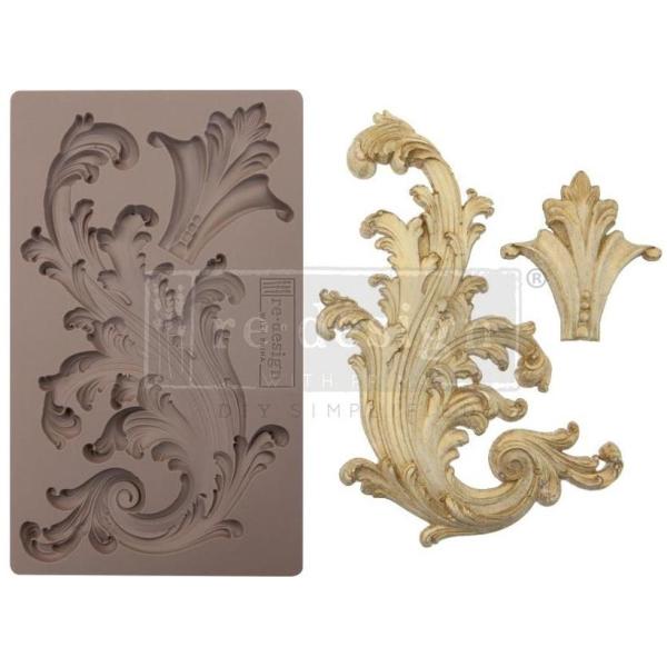 ReDesign - Portico Scroll 220.32 x 12.7 cm空気乾燥クレー、ポリマー粘土、土粘土、ホットグルーなどで使用できるシリコンモールドです。繊細なデザインのものも多く、木製のオブジェクト、ホームデコレーション...