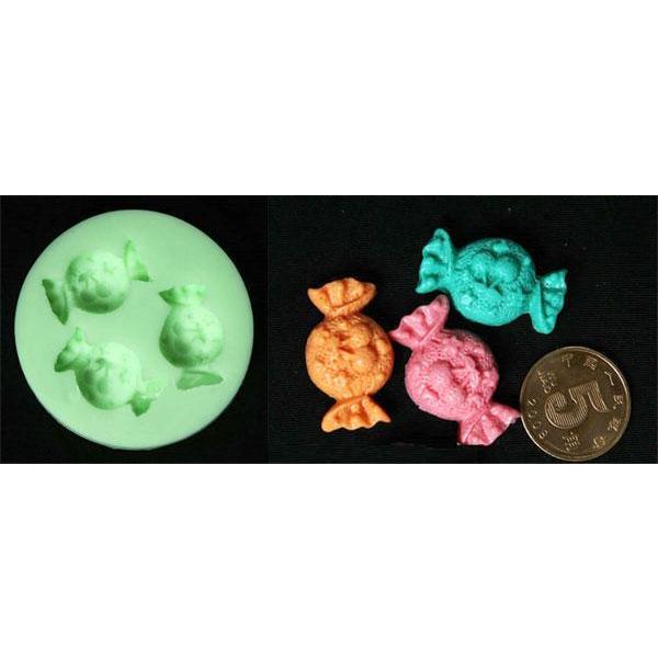 画像掲載のモールドとカラーが異なる場合がございます。予めご了承下さい。Silicon Mold : Three Cavities CandyMold : (dia)55mm (h)11mm