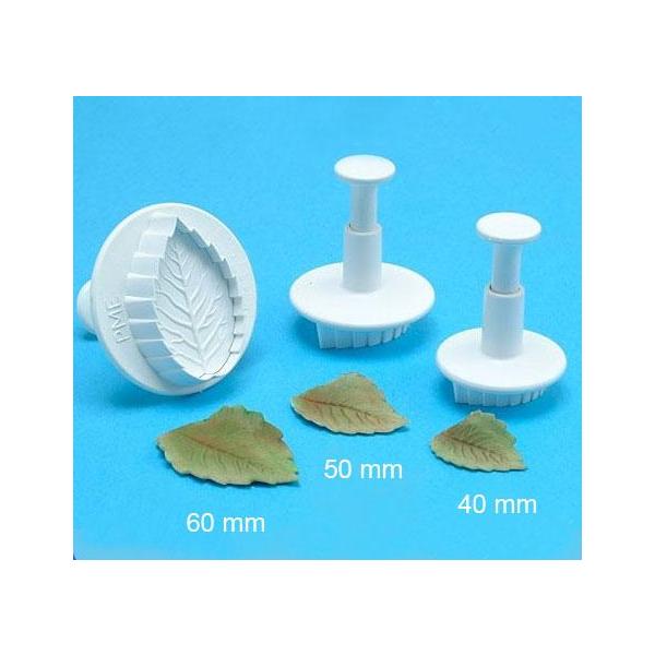 Plunger Cutter Veined Rose Leaf Large40mm 50mm 60mm