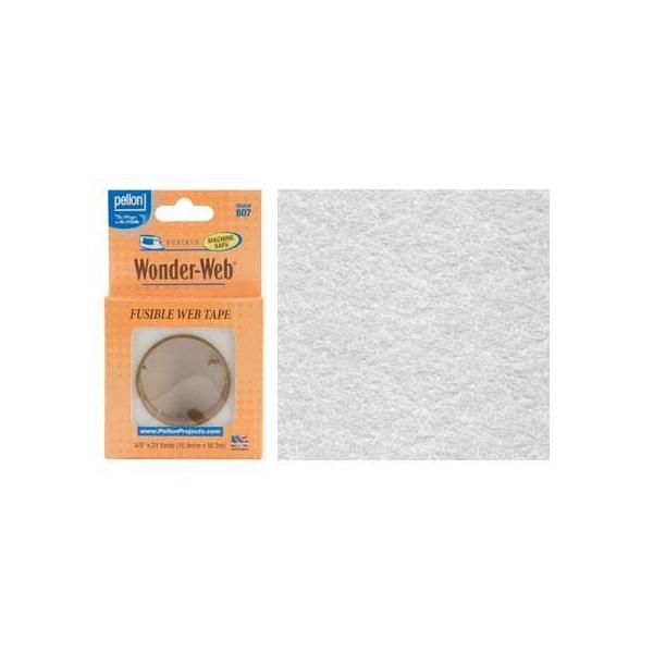 テープタイプの両面接着芯。アイロンで簡単に接着できます。ズボンやスカートの裾上げに最適です。素材：ポリエステル 100％（不織布タイプ）幅：約15.9mm長さ：約18.3m・