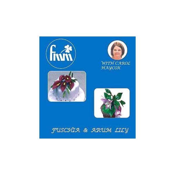 FMM のケーキツールを使った、インストラクションDVD。フクシアとカラー。収録時間 約15-20分FMM Equipment Used: Fuschia Cutters  Rose Leaf  Veining Mat 1-4  Veini...