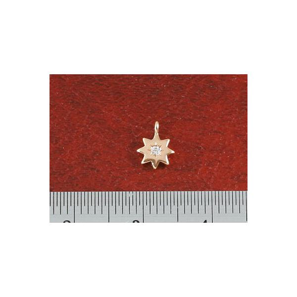 星(キュービックジルコニア付き)B 2個サイズ：7.4x5.5mm