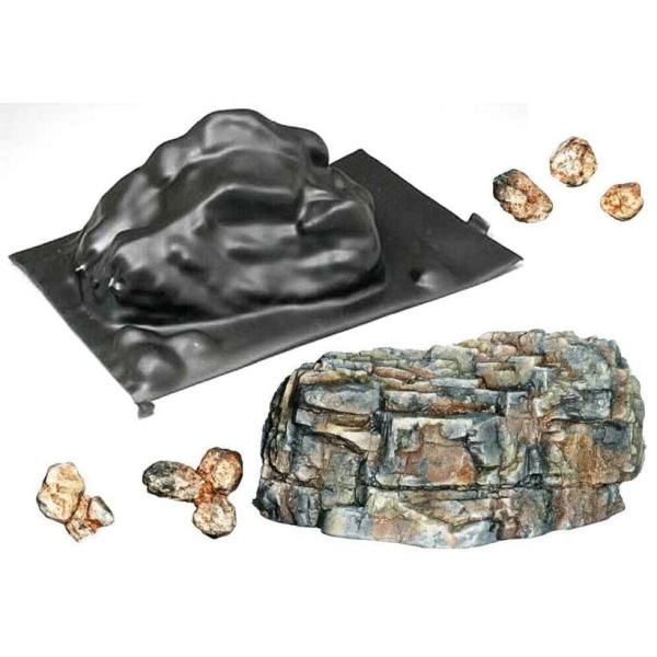 リアルな岩が作成できるアメリカ製モールドです。再利用可能で柔軟性があります。ボリュームがあるので、マーリンマジックとパバーポールを練ったものをアルモア気泡抜き剤（id：16681）を吹きかけてかけてから流して作ると、外に置いたり、水が掛かっ...