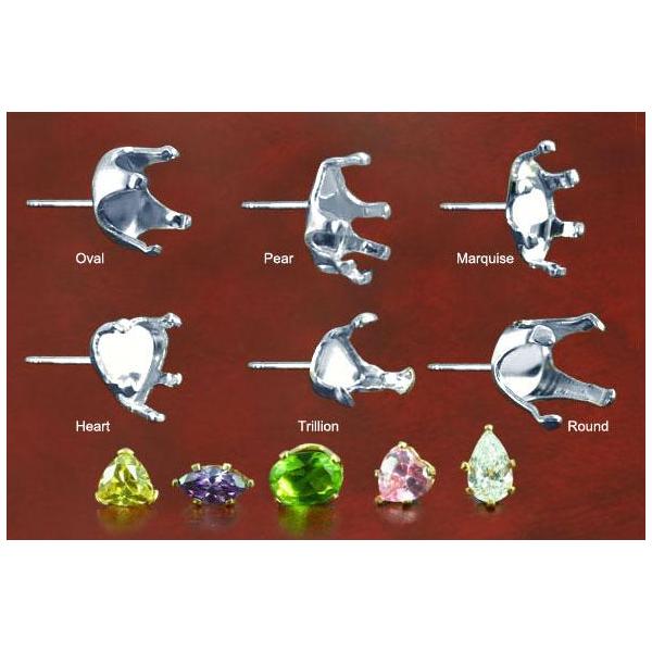 SV925にロジウム加工を施して、香水や汗による変色を避ける加工がされております注意:キャッチ、石は別売り。写真は参考商品です。