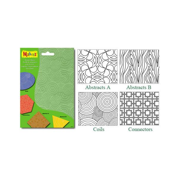 クレイ作品をこのシートの上にのせて押し付ければ、テクスチャーをつけられます。1セットには4つの異なるパターンが入っています。#38008 Set HHセットSize: 160 x 115mm