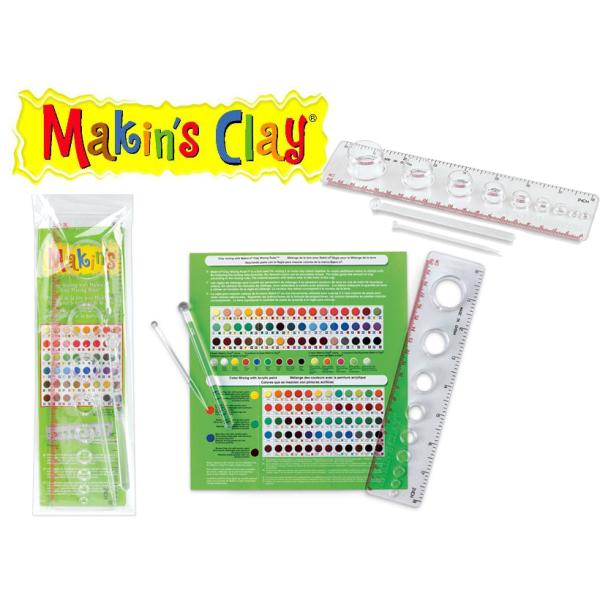 粘土を混合するときに、配合に使う粘土の量をはかるものです。同じ色を正確に再現することができます。色の配合を記録しておけば、チャート以外の色でも同じ色を再現することができます。