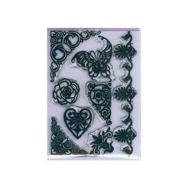 x. -再入荷予定なし- Ornate Scrollworkスクラップブッキングやカード作りなどに最適なラバースタンプとクリアスタンプを、バリエーション豊富に取り揃えています。65x110mm