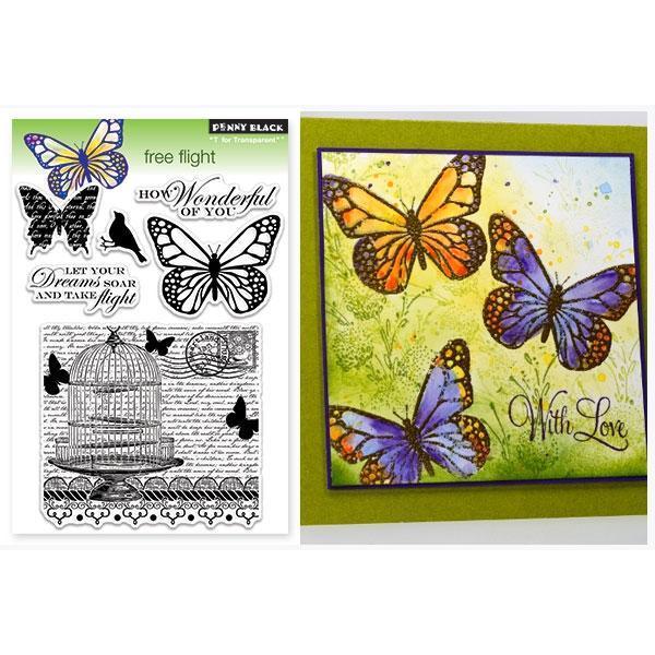 Free Flightスクラップブッキングやカード作りなどに最適なラバースタンプとクリアスタンプを、バリエーション豊富に取り揃えています。170x130mm