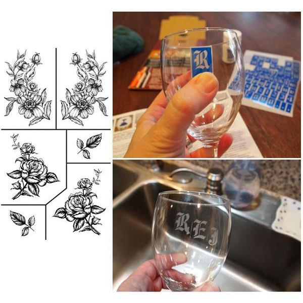 Floral（へら付き）210x120mmArmour Rub 'N' Etch Stencilsこちらのステンシルは、ガラス面にこすって（摩擦で）つけることができます。ステンシル後は簡単に落とすことができますが、再利用はできません。（使い...