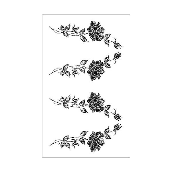 Stemmed Roses（へら付き）ステンシル用パターンテンプレート各種シンプルなテンプレートから、再利用可能な低粘着性のシールタイプ、シルクスクリーンタイプ、ガラスエッチング向けのものなど様々な種類とデザインがございます。210x120...