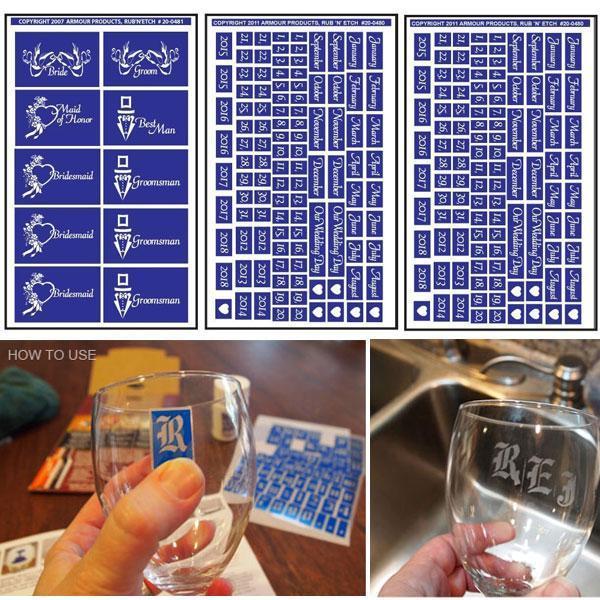 Wedding Moments（へら付き）203x127mmArmour Rub 'N' Etch Designer Stencil Seriesこちらのステンシルは、ガラス面にこすって（摩擦で）つけることができます。ステンシル後は簡単に落...