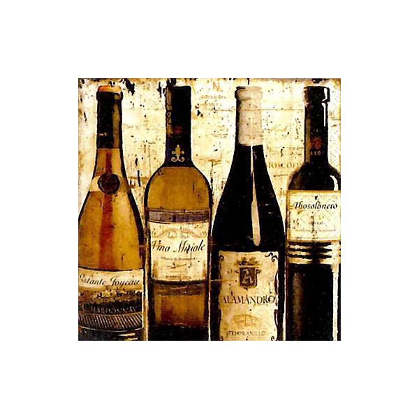 NACLN0851 Degustation de vin（ドイツ製）デコパージュ用（デコナップ用）の木製品、布製品、ガラス、石鹸、プラスチック、紙に貼れるペーパーナプキンです。貼る時は、専用のデコポッジ(グルー&amp;ニス)などを使用して...