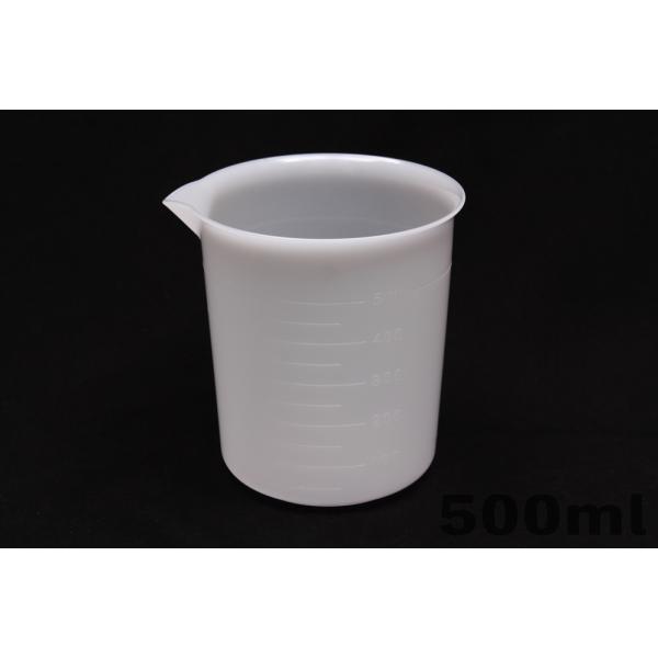 【特長】●ポリエチレン製で射出成型品ですので、製品の肉厚が一定になっています。【仕様】●容量：500ml※目盛り付き
