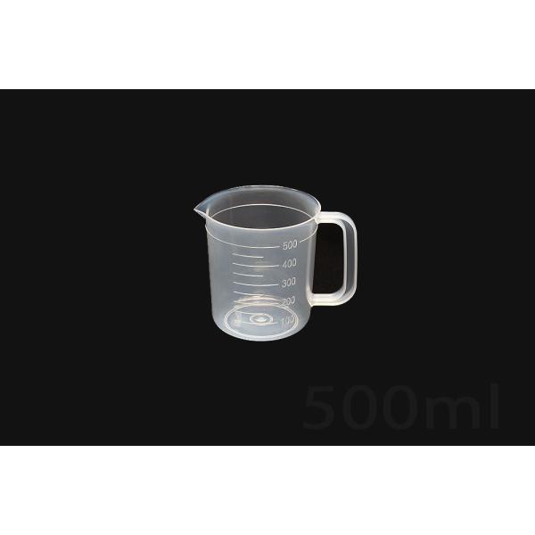 【特長】・耐熱性（135℃）、耐酸・耐アルカリ性に優れた材質のビーカーです。【仕様】容量：500ml・把手にカラープレートが付けられます