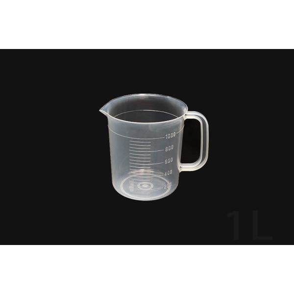【特長】・耐熱性（135℃）、耐酸・耐アルカリ性に優れた材質のビーカーです。【仕様】容量：1Ｌ・把手にカラープレートが付けられます