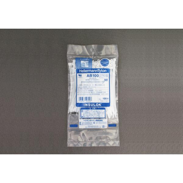 【特長】●ABシリーズの耐候性製品は、黒色とアイボリー色があり、屋外や屋内の紫外線の当たる場所で使用できます。●アイボリー色は、白いビルの外壁や空調設備などの色になじみ、建物の美観を損ないません。【仕様】●品番：AB 100●寸法(mm)L...