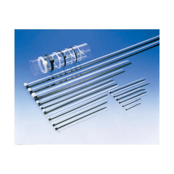 【特長】●ABシリーズの耐候性製品は、黒色とアイボリー色があり、屋外や屋内の紫外線の当たる場所で使用できます。【仕様】●品番：AB100-W●寸法(mm)L：100●寸法(mm)A：2.5●寸法(mm)B：4.8●寸法(mm)C：3.5●寸...