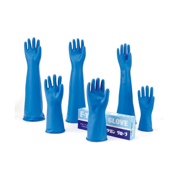 【特長】●フッ酸、玉水、濃硫酸などの強酸作業用に最適。また環境にも優しい手袋です。（改正RoHS対応、鉛含有なし）●合成ゴムの特殊配合によって作られた画期的な超強力耐酸手袋で、長時間の使用にも目を疲れさせない独特なカラー（ライトブルー）です...