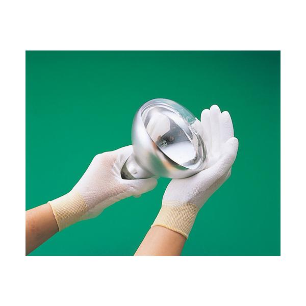 【仕様】サイズ：L全長（mm）：230厚さ（mm）：0.7掌幅（mm）：97.5中指長（mm）：80手首ゴム糸カラー：茶【特長】・長繊維を採用しているため、手袋からのホコリや糸くずの発生を抑えます。・発泡ウレタンを手のひらにコーティングして...